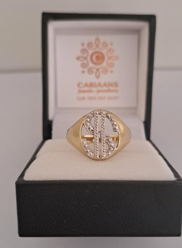 9 ct Yellow Gold Dollar ring – Cariaans Juwele/Juwelry